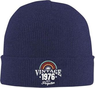 Generic Classique Tricot&eacute; Bonnet,Mill&eacute;sime Anniversaire 1976,Bonnets en Tricot,Extensible Beanie Tricot&eacute; pour Adultes,Ski,Cyclisme
