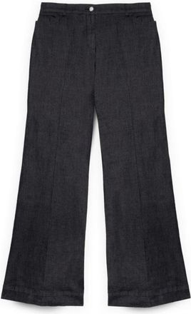 Fiorella Rubino Femme, Jeans, Noir, Taille: 52 FR Jean Large avec Boutons Bijoux