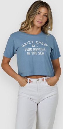 Salty Crew Even Keel Crop T-Shirt dusty blue
