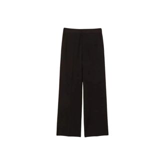 Twinset Cr&ecirc;pe Straight Leg Hose - - Trousers - Damen - Schwarzk - L