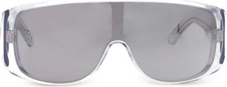 Maison Margiela lunettes de soleil &agrave; monture couvrante - Blanc
