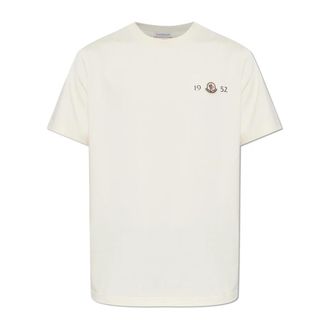 Moncler T-Shirt mit Logo-Patch - - Tops - Herren - Beige - XL