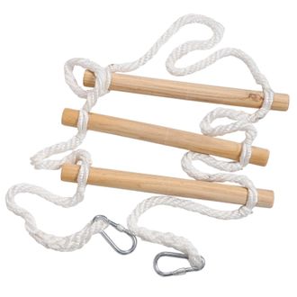 Amosfun Bauholzleiter Etagenbett Klettern Leiter Hochbett Strickleiter F&uuml;r Baumhaus Indoor Outdoor Spielset Kletterm&ouml;glichkeit