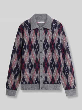 Tommy Hilfiger Strickjacke aus Alpaka mit Hemdkragen