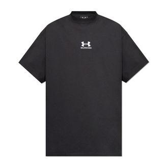 Balenciaga T-Shirt mit gesticktem Logo - - Tops - Herren - Schwarzk - S