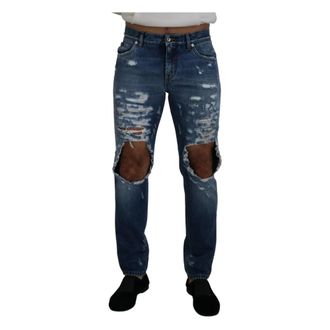 Dolce & Gabbana Chice zerrissene Denim-Jeans f&uuml;r den modernen Mann - - Jeans - Herren - Blau - M