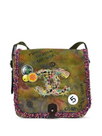 Chanel sac port&eacute; &eacute;paule Graffiti On The Pavements (2015-2016) - Vert