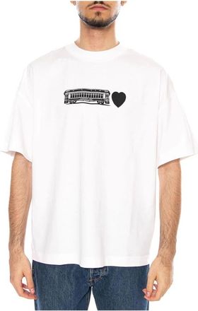 Carhartt Work in Progress Homme, Tops, Blanc, Taille: XS T-shirt &agrave; Manches Courtes avec &Eacute;tiquette D&eacute;structur&eacute;e