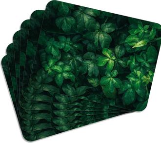 MG Design Set aus 6 Kork-Platzsets - Herbs - 30 x 40 cm - hitzebest&auml;ndig & abwischbar, mit Korkr&uuml;ckseite