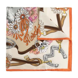 Moschino unisex, Accessoires, Multicolore, Taille: ONE Size Foulard en soie imprim&eacute;