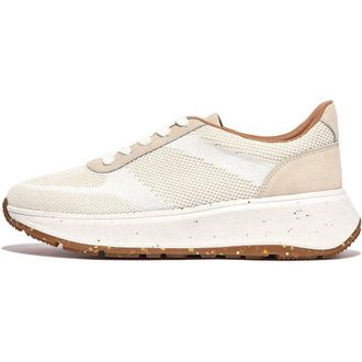 FitFlop Damen F-Mode e01 Knit Flatform Trainers Sneaker, Weiss/opulenter Garten, 38 EU