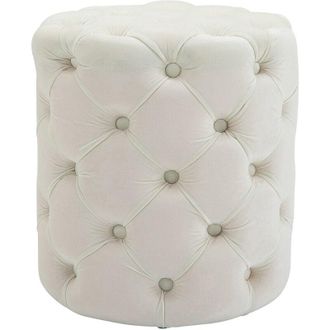 Clp Sitzhocker Drancy Samt creme M