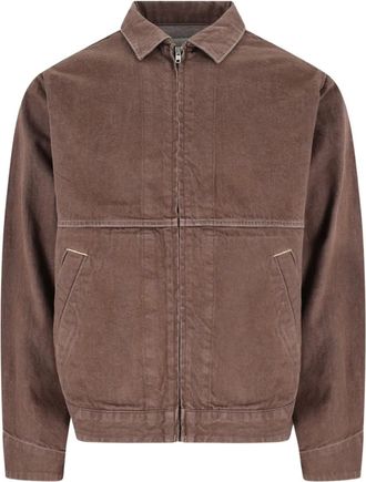 Gramicci panelled zip-up shirt jacket - Marron