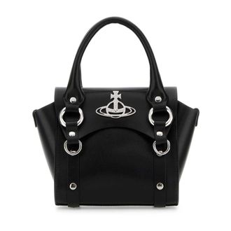 Vivienne Westwood Femme, Sacs, Noir, Taille: ONE Size Sac &agrave; main Mini Betty en cuir noir