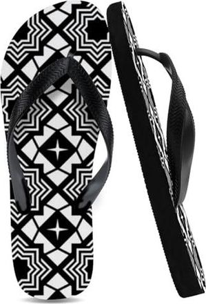 Generic Tongs unisexes pour femme, sandales de salle de bain et de douche, pour femme, sandales de piscine, cadeaux pour hommes et filles, &Eacute;toile g&eacute;om&eacute;trique 