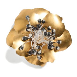 Valentino Garavani Femme, Accessoires, Jaune, Taille: ONE Size Broche Fleur Lumineuse
