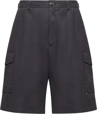 Moncler Moncler Gabardine Cargo Shorts, Men, Blue, Size: 46