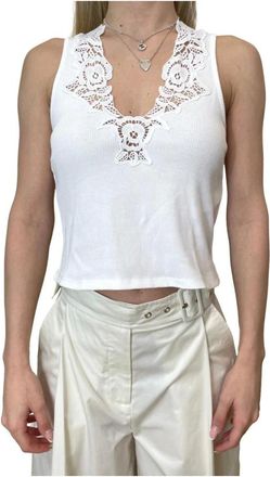 Twinset Femme, Tops, Blanc, Taille: 38 FR T-shirts et Polos