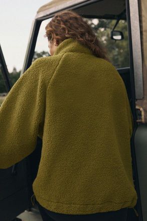 Self Fleecejacke Self. Borg-Pullover mit Druckknopfausschnitt (1-St)