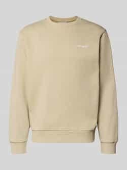 Carhartt Work in Progress Sweatshirt mit Rundhalsausschnitt und Label-Stitching