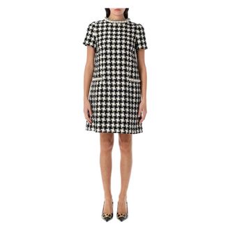 Valentino Garavani Femme, Robes, Noir, Taille: 32 FR Mini-robe en tweed Damier brod&eacute;