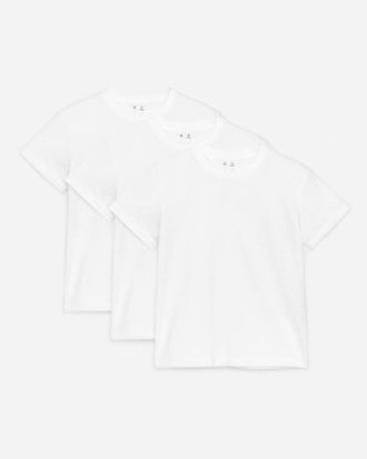 Arket T-Shirt Mit Rundhalsausschnitt 3er-Pack -Wei&szlig;