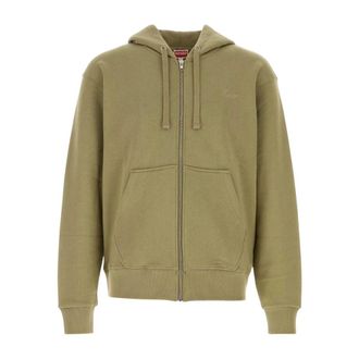 Kenzo Signature Kapuzenjacke mit Rei&szlig;verschluss und Stickerei - - Sweatshirts & Hoodies - Herren - Gr&uuml;n - XL