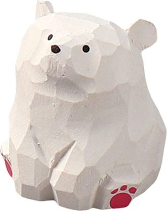 Generic Holzgeschnitzter Bär - Mini-Bärfiguren, Holzschnitzfigur Bär Für Den Schreibtisch | Freistehende Tischornamente Zum Sammeln, Miniatur Für Drinnen Und 