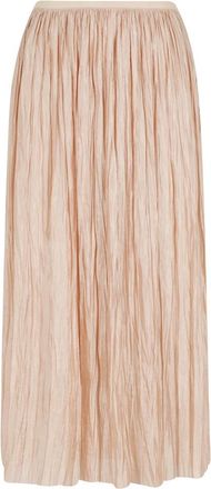 Roberto Collina Femme, Jupes, Beige, Taille: 40 FR Jupe Midi Pliss&eacute;e