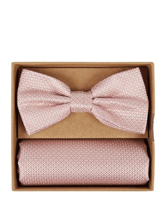 Prince Bowtie Fliege und Einstecktuch im Set aus reiner Seide