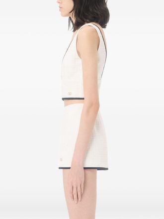 Valentino VLogo-Detailed Cotton Tank Top - white