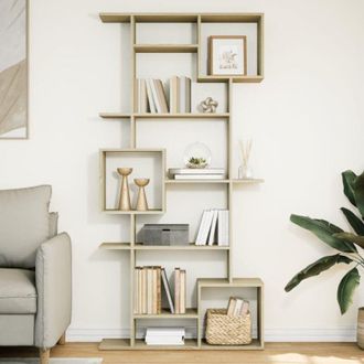vidaXL Biblioth&egrave;que ch&ecirc;ne sonoma 92x29x188 cm bois ding&eacute;nierie - Vidaxl