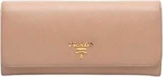 Prada Portefeuille Long Pre-owned - Femme - Pre-owned - Beige - Taille: ONE Size