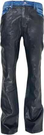 Purple jean évasé à effet enduit - Noir