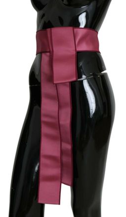 Dolce & Gabbana Womens Pink Silk 3 Button Closure Wide Waist Belt