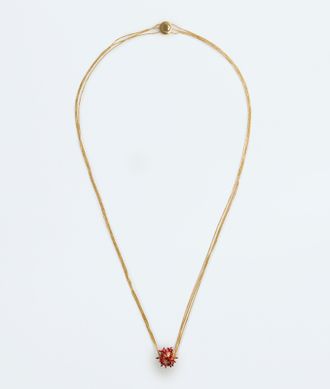 Bottega Veneta Collier &agrave; pendentif Sea Coral - Rouge - Femme - Unisex