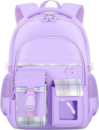 Generic Sacs &agrave; dos de voyage bleu clair pour filles, grands sacs &agrave; dos pour adolescentes, filles, sac &agrave; dos pour &eacute;cole, compartiment pour ordinateur portable,