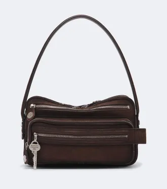 Acne Studios Schultertasche Camero Party aus Veloursleder