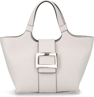 Roger Vivier Womens Belle Vivier Mini Bag White Calfskin Handbags Hand