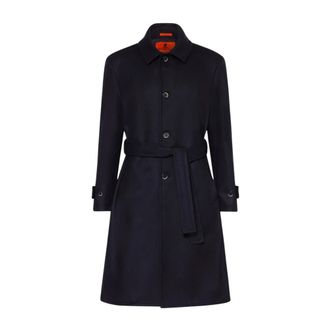 Barena Klassischer einreihiger Mantel - - Coats - Herren - Blau - S