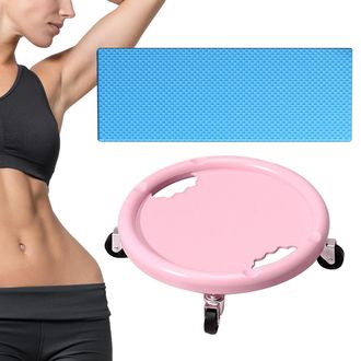 Generic Bauchschieberegler, Bauchschale Rollerrad - Core Workout-Ausr&uuml;stung mit MAT, &Uuml;bung Rollrad, 360&deg; drehbarer Kernschieber f&uuml;r Krafttraining im ganzen K&ouml;