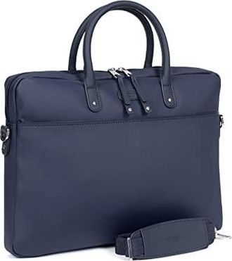Pellet Paris - Porte-Documents - pour Femme - Collection Serena Business - Marine - en Synth&eacute;tique - 2 poign&eacute;es Non r&eacute;glables - Porte-Documents - Serviette