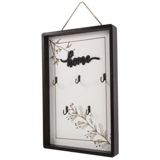 BESPORTBLE Schl&uuml;sselhalter Wandmontage Holz mit 5 Haken Vintage Wandschl&uuml;sselkasten Landhausstil Organizer Schl&uuml;sselaufbewahrung f&uuml;r Flur und Eingangsbereich