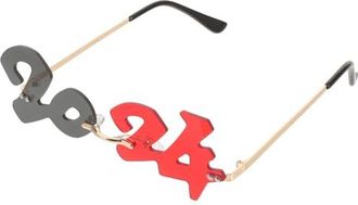 Yardwe Lunettes de F&ecirc;te Amusantes sans Monture Lunettes de Soleil Originales pour Adultes Accessoires pour R&eacute;veillon et Carnaval Color&eacute;es R&eacute;sistantes pour Ph