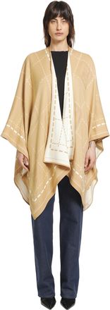 Fendi Wool Jacquard Poncho