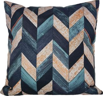 JACK 45x45cm Motiv Outdoor Lounge Kissen Dekokissen inkl. XXL-Füllung Wasserabweisend Sitzkissen Garten Stuhl Lotus Effekt, Farbe:Linear Petrol