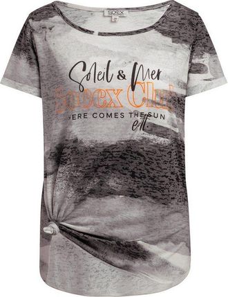 soccx Rundhalsshirt mit Seitenschlitze