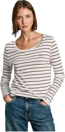 Pepe Jeans London Finna T-Shirt, Blanc (Mousse White), XL Femme