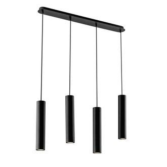 Luce-Ambiente-Design Fluke Suspension with Four Lights in Black Metal
