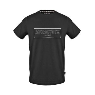 Aquascutum T-Shirt f&uuml;r Herren, Rundhalsausschnitt (Schwarz)